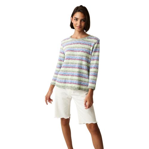 Chandail rayé arc-en-ciel Multicolore LARGE | Créations Chantal