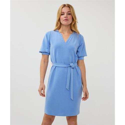 Esqualo - Robe ceinturée avec détails cloutés Bleu XXLARGE | Créations ...