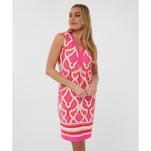 Esqualo - Robe avec imprimé Multi/Rose LARGE SS25 | Créations Chantal