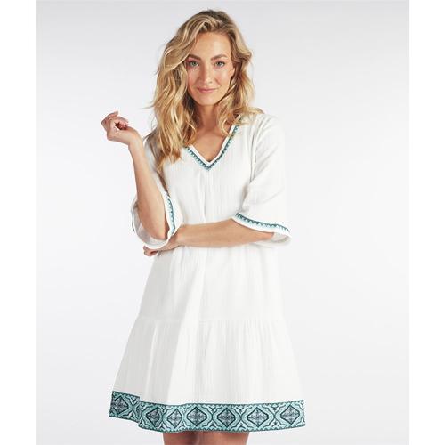 Esqualo - Robe brodée Blanc 6 | Créations Chantal