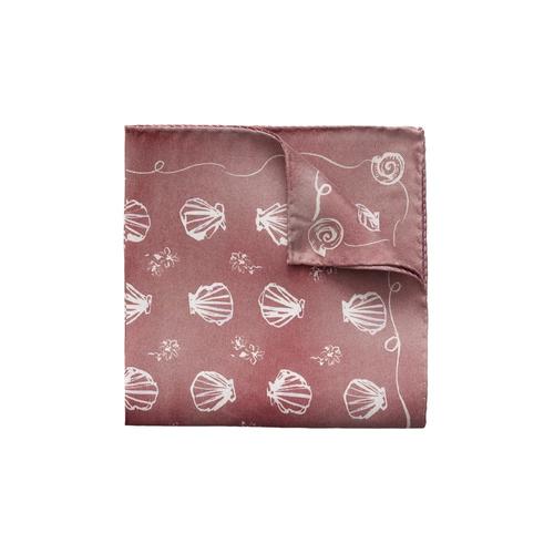 Sea Shells Pocket Square Pink | M2 Boutiques