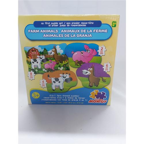 4 Casse-tête Animaux de la Ferme (2, 4, 6 et 8 mrcx) | Trésors D'enfants