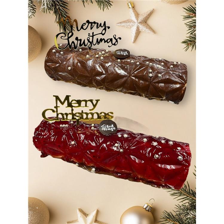 Au Toit Rouge - Buche Noel Framboise | Au Toit Rouge