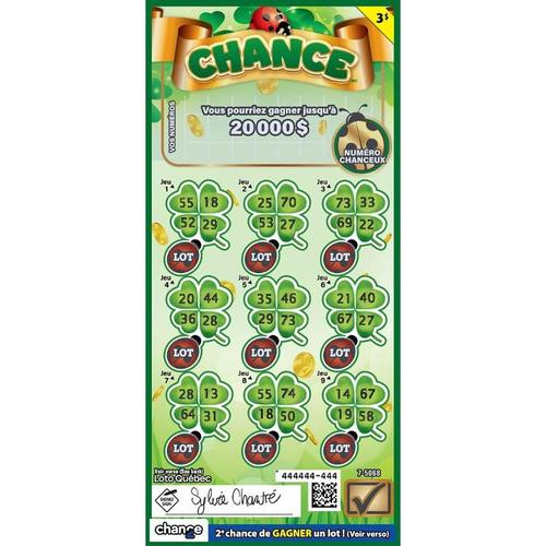 Loto Quebec - Loto Quebec Chance 1UN | Au Toit Rouge