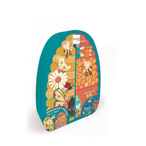 Casse-tête contour double-face Abeille 40 pièces | Minis Humains