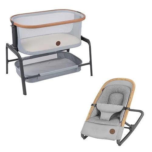 Ensemble bassinette Iora et transat Kori Essential grey | Minis Humains