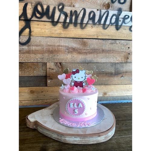 Gâteau Hello Kitty avec Coeurs | Créations Gourmandes