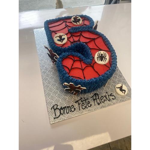 Number Cake 5 Spiderman | Créations Gourmandes
