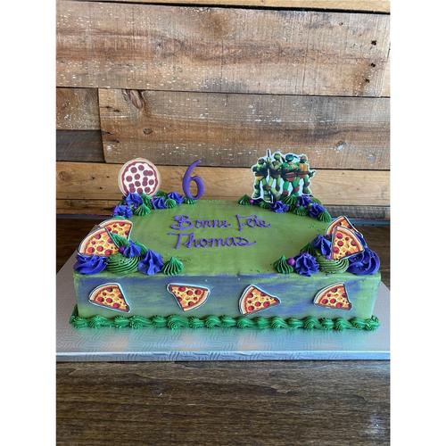 Gâteau rectangulaire Tortues Ninja | Créations Gourmandes