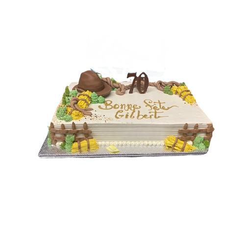 Gâteau rectangulaire Country | Créations Gourmandes