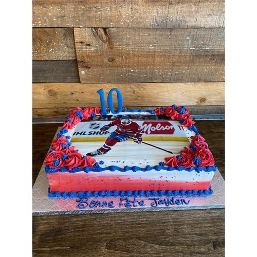 Gâteau rectangulaire avec image comestible (Canadiens) | Créations ...